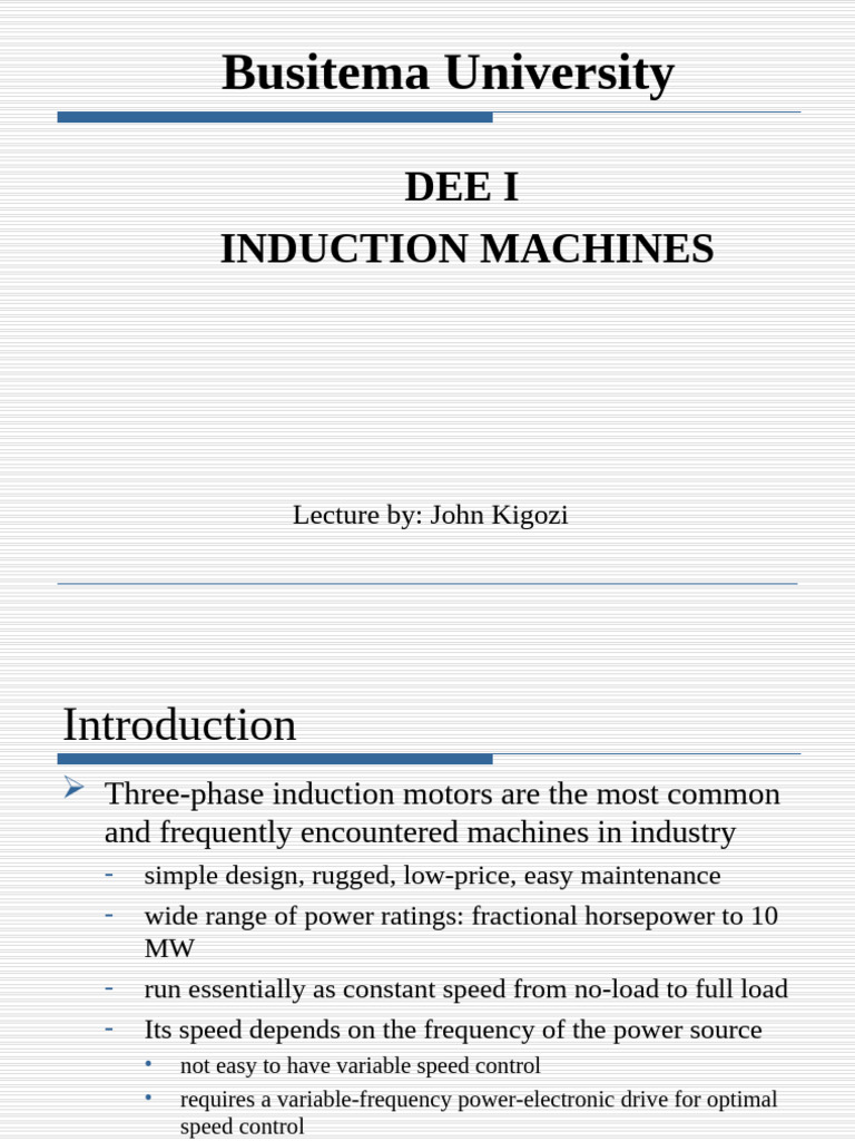 Electrical Machines and Devices I Week 6 | PDF | Electric Motor | Electrodynamics