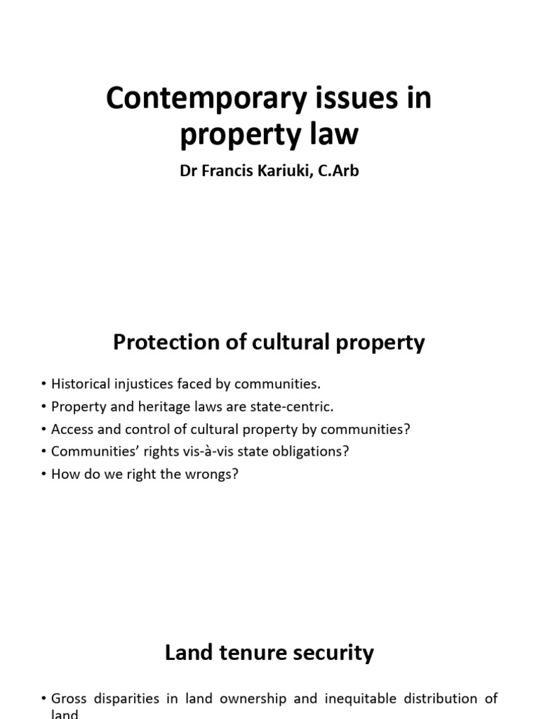 Key Issues in Property Law Today | PDF | Surrogacy | Family