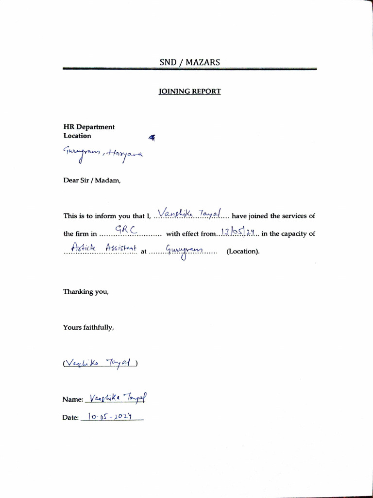Joining Report | PDF
