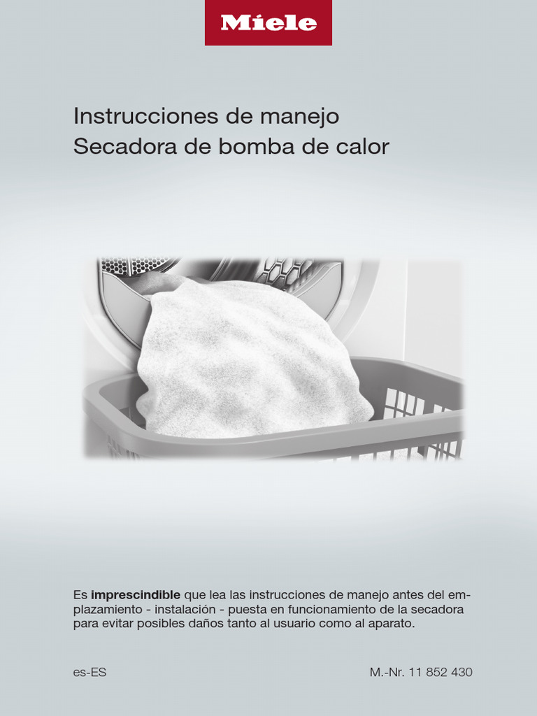 Manual de Instrucciones de La SECADORA MIELE(000202464937TX2070) | PDF ...