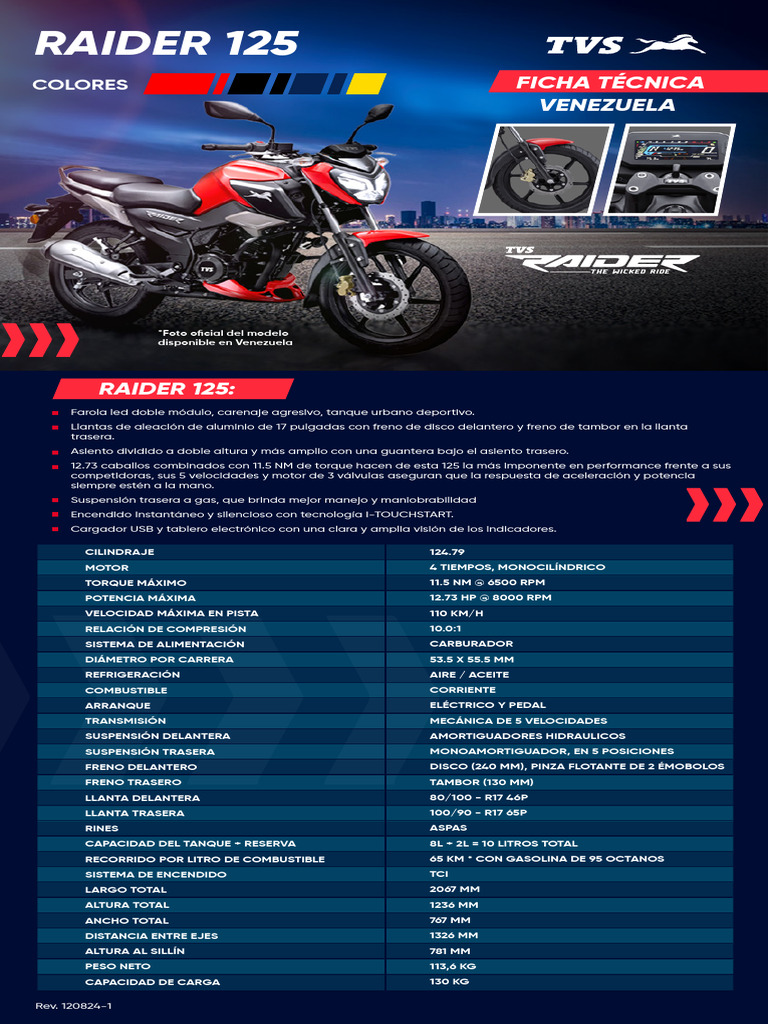 Raider 125 | PDF | Vehículos de lujo | Vehículo de motor