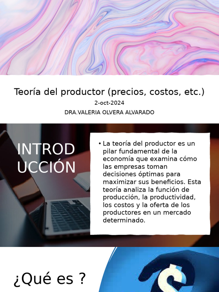 Teoría Del Productor | PDF | Mercado (economía) | Oferta (economía)