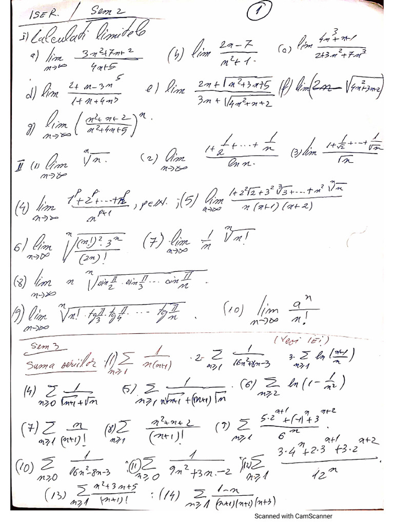 Aplicatii Siruri Serii Numerice | PDF