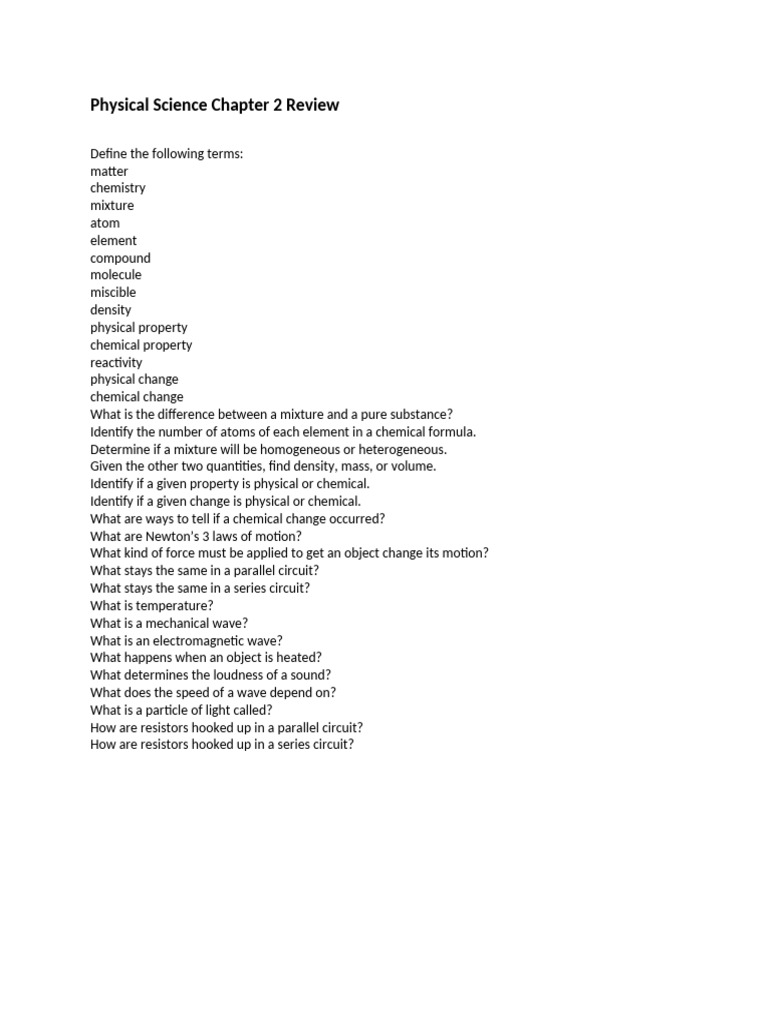 Chapter 2 Review | PDF