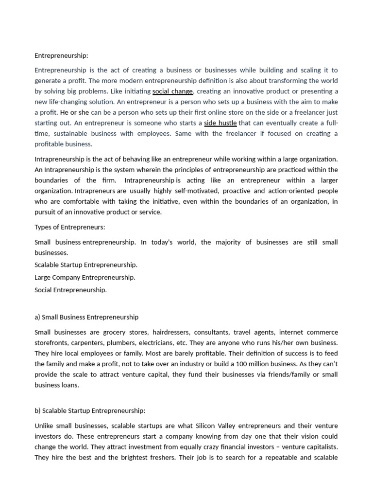 Entrepreneurship Development EEEEE Lecture Notes SIH | PDF | Startup ...
