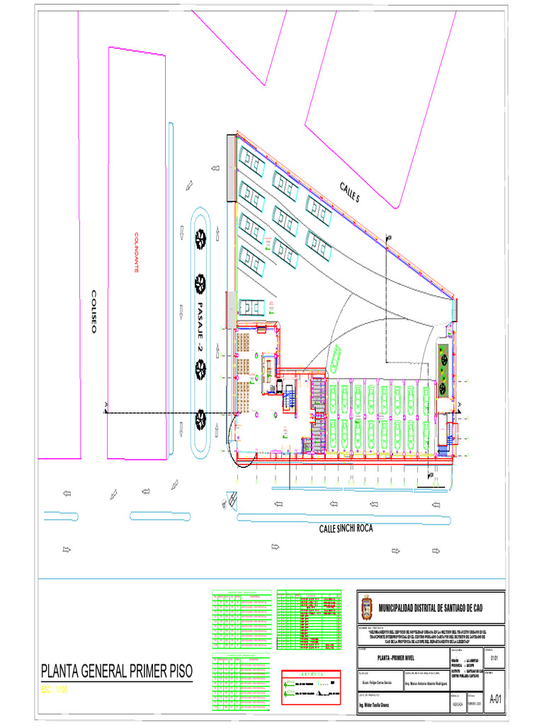 Plano de Arquitectura Terminal Terrestre - Arquitectura - Primer Nivel | PDF