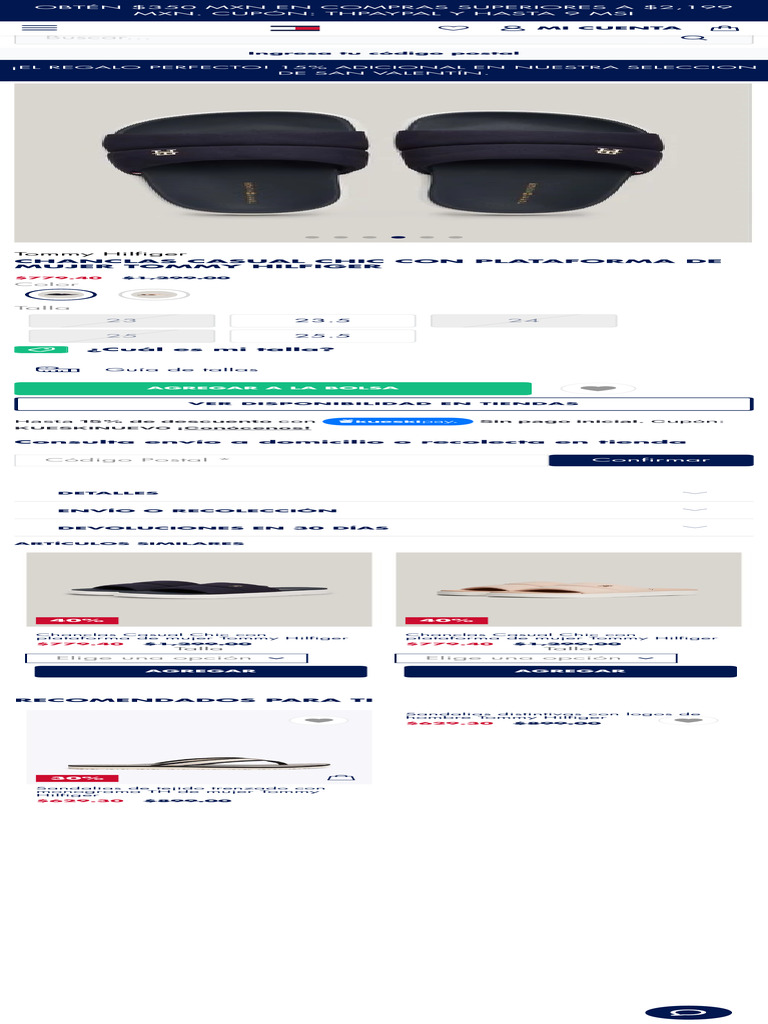 Chanclas Casual Chic Con Plataforma de Mujer Tommy Hilfiger Sandalias - Tommy MX | PDF