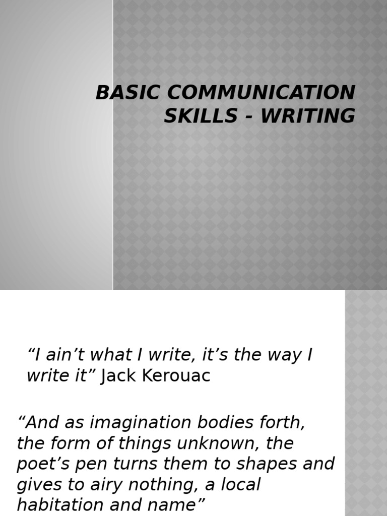 Basic Communication Skills | PDF | Communication | Essays
