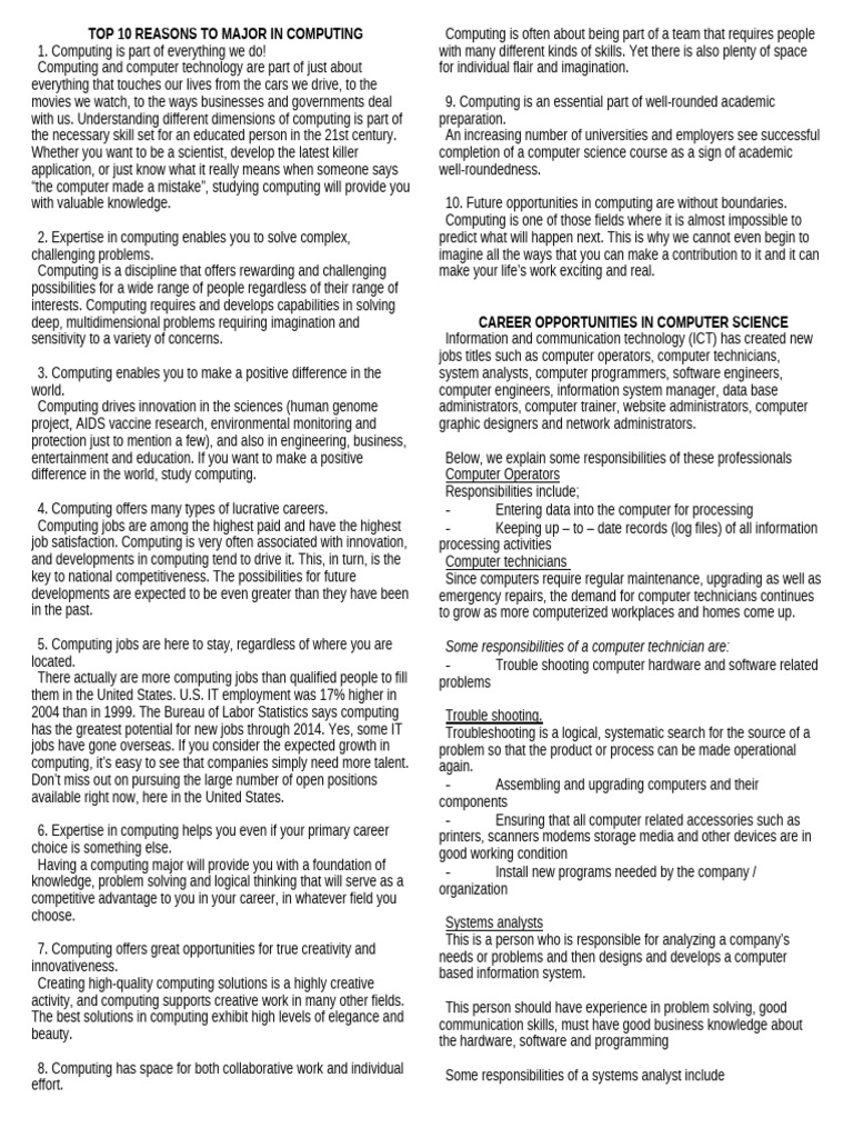 1206 Computer Professions | PDF | Databases | Internet