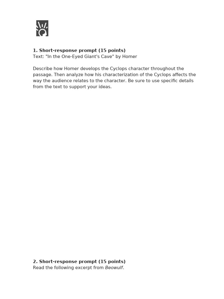 1.4.4 Test (TST) - Monsters and Heroes (Test) | PDF | Beowulf