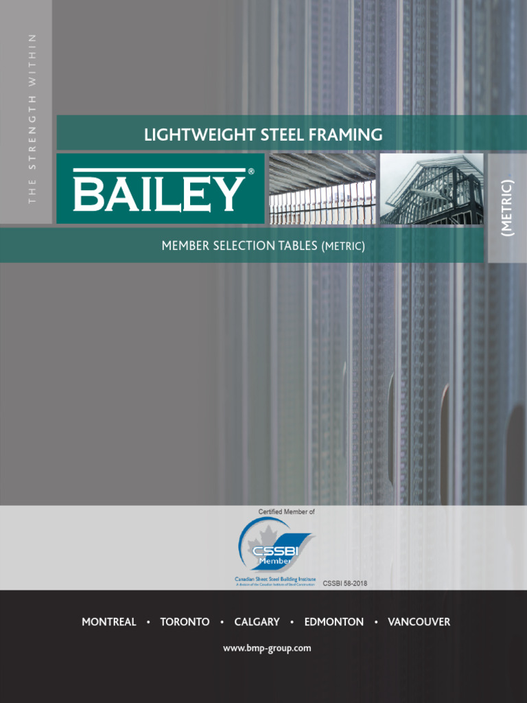 Lightweight Steel Framing Load Tables Metric | PDF | Buckling ...