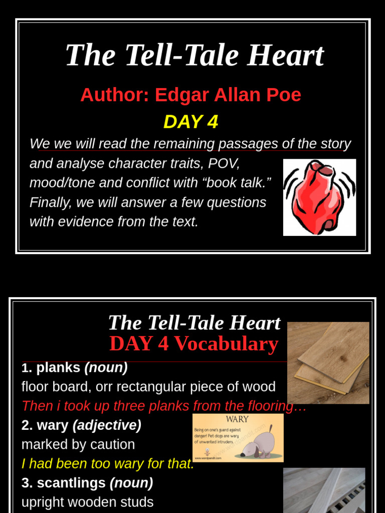 The Tell Tale Heart Day 4 | PDF | Narration | Linguistics