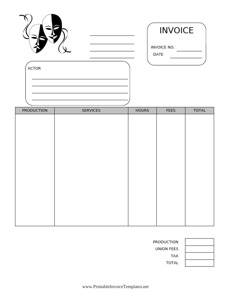 Actor Invoice | PDF
