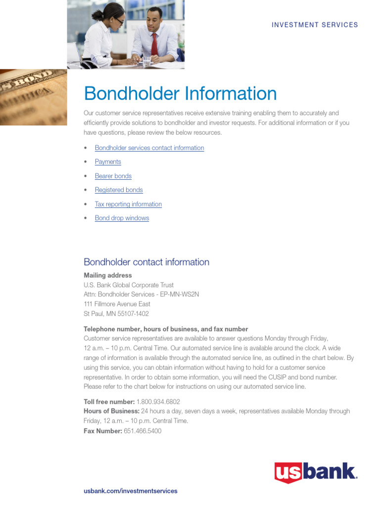 IS Bondholder Information | PDF | Bonds (Finance) | Irs Tax Forms