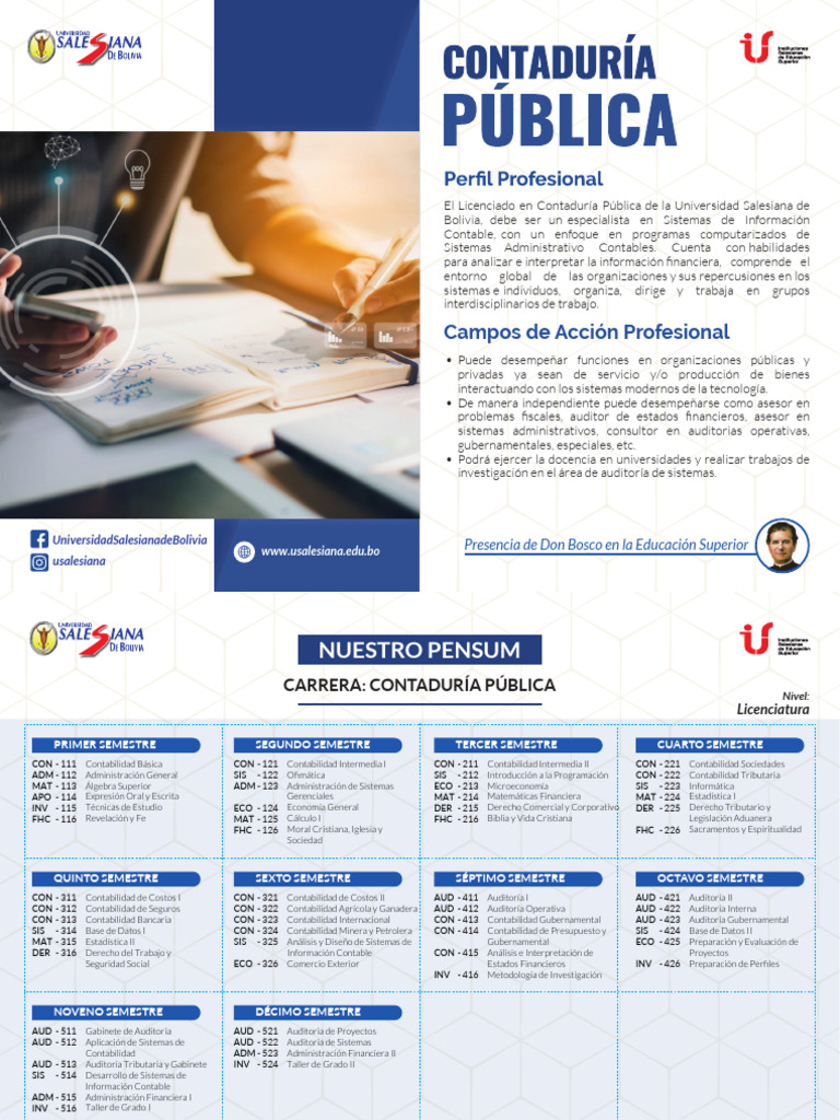 Pensum Contaduria Publica | PDF | Contador | Contabilidad