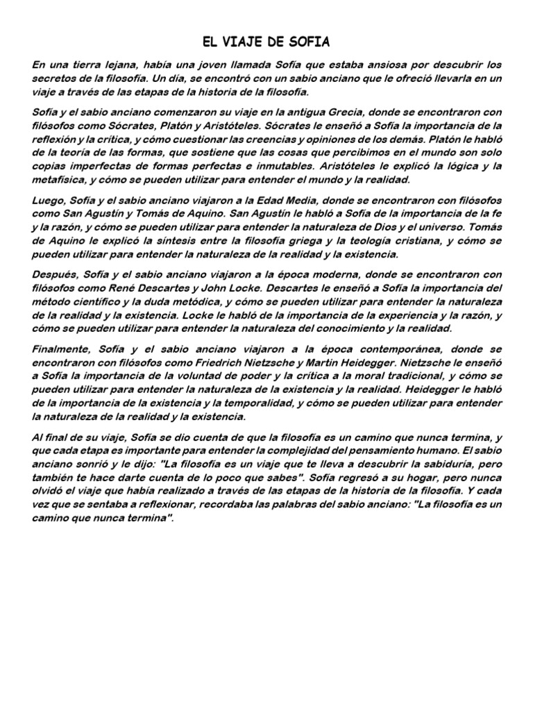 El Viaje de Sofia (Las Etapas de La Historia de La Filosofia) | PDF | Platón | Tomás de Aquino