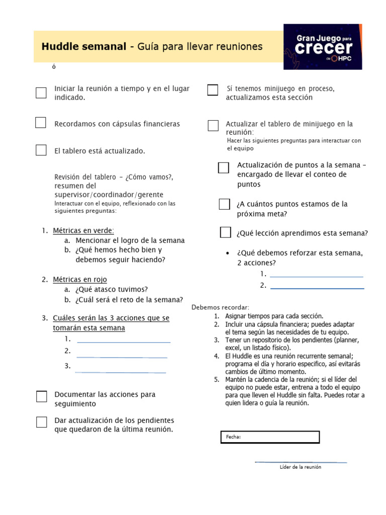 3. Guia huddle - V2 - 30 oct | PDF
