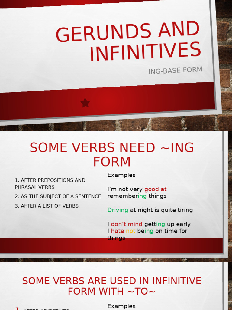 Gerunds and Infinitives Explained | PDF