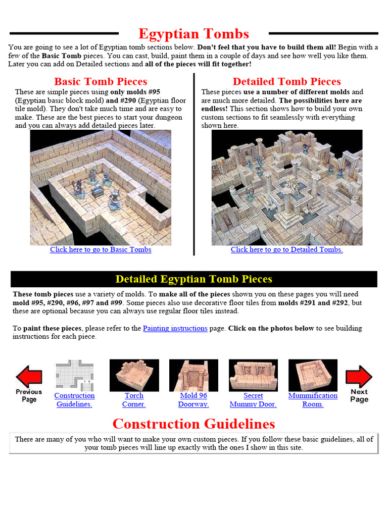 31 - Egyptian Tombs - Detailed | PDF | Tile | Door