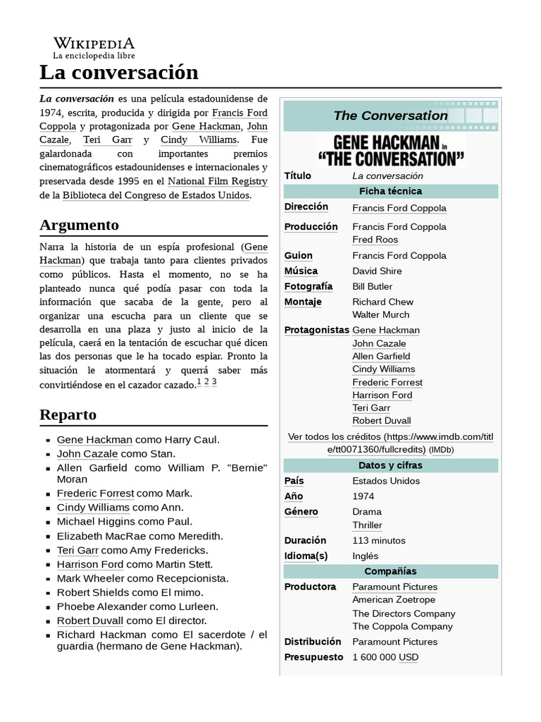 La Conversación | PDF