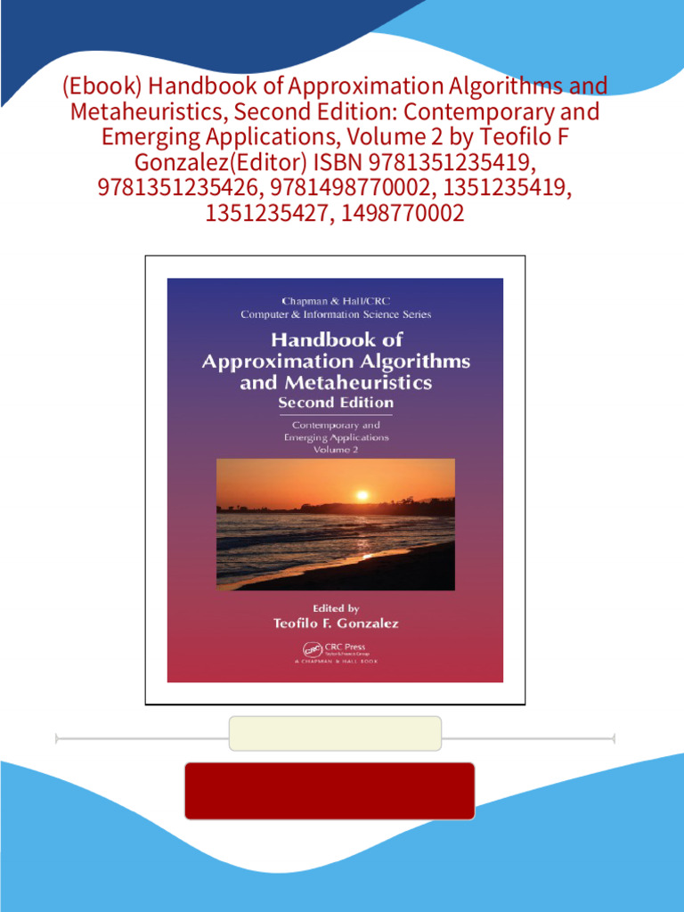 Algorithms and Metaheuristics Second Edition Contemporary and Emerging ...