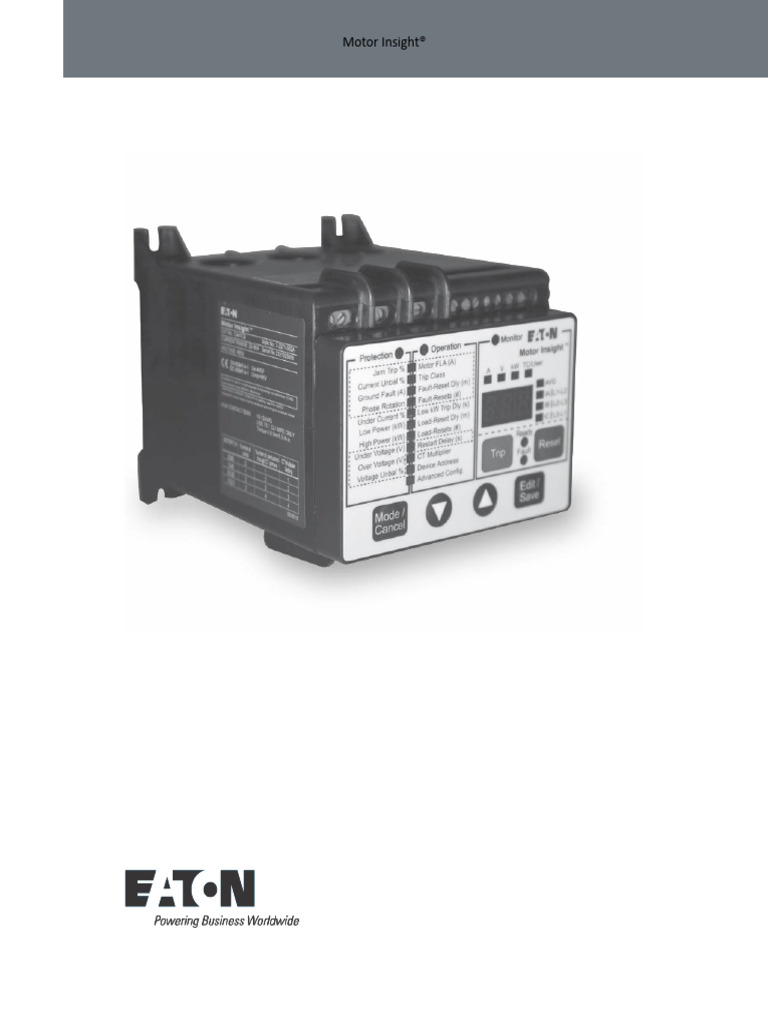 C441 Manual de Usuario Relevador y Supervision de Sobrecarga Motor ...