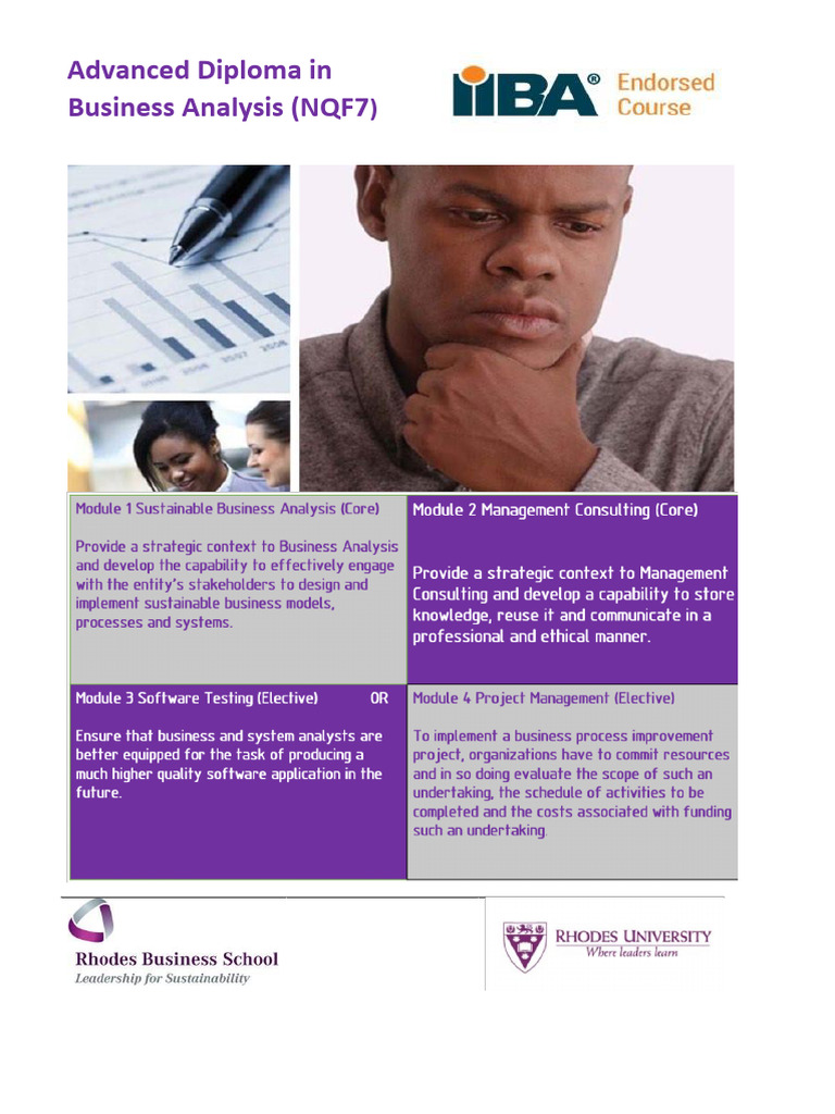 Advanced Diploma in Business Analysis Brochure V11 | PDF | Diploma
