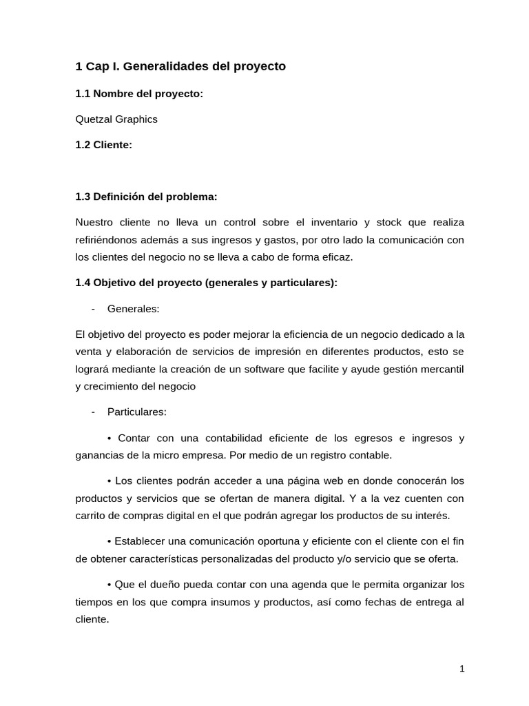 Cap I. Generalidades Del Proyecto y Cap II Metodologia de Desarrollo | PDF | Las compras en ...
