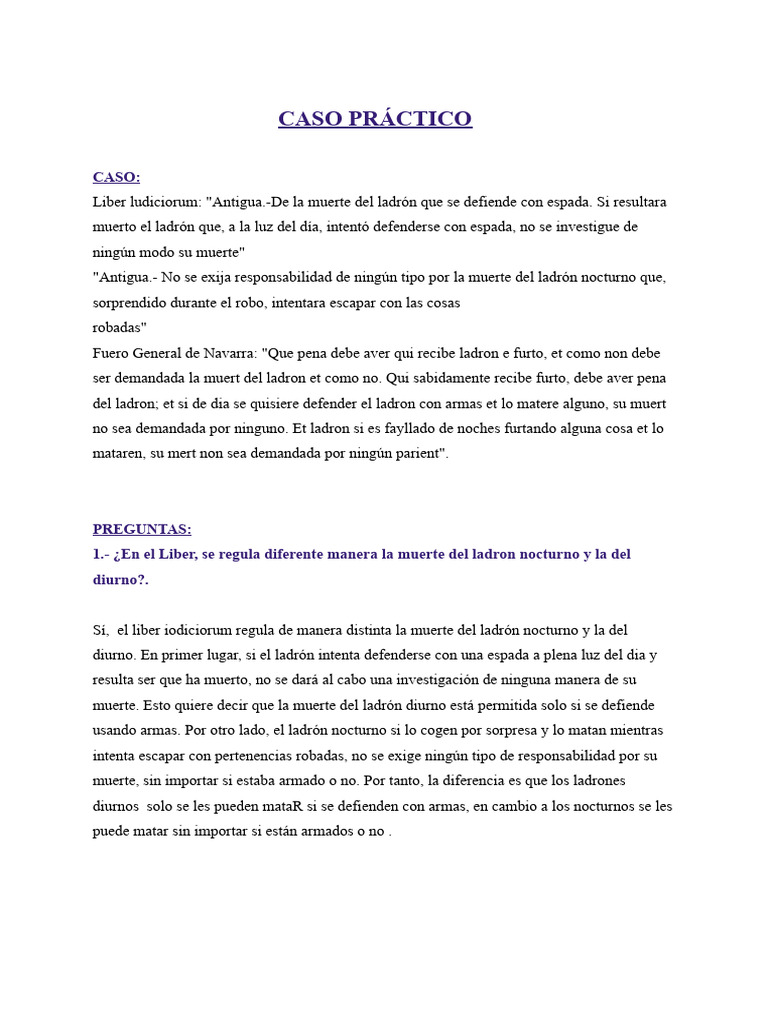 Caso Práctico Nociones Basicas | PDF | Robo | Castigos