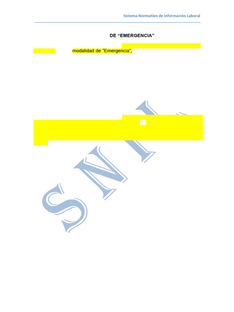 Modelo Contrato Accidental Emergencia | PDF | Derecho laboral