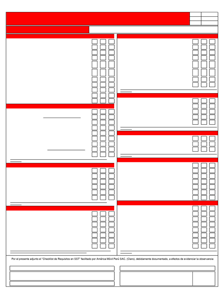 Checklist Requisitos de SST para Contratistas | PDF