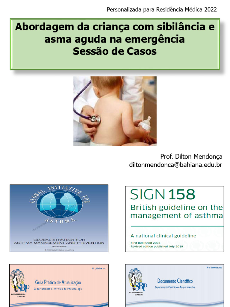 Sibilância e Asma Aguda Na Emergência 1 | PDF | Doenças e distúrbios ...