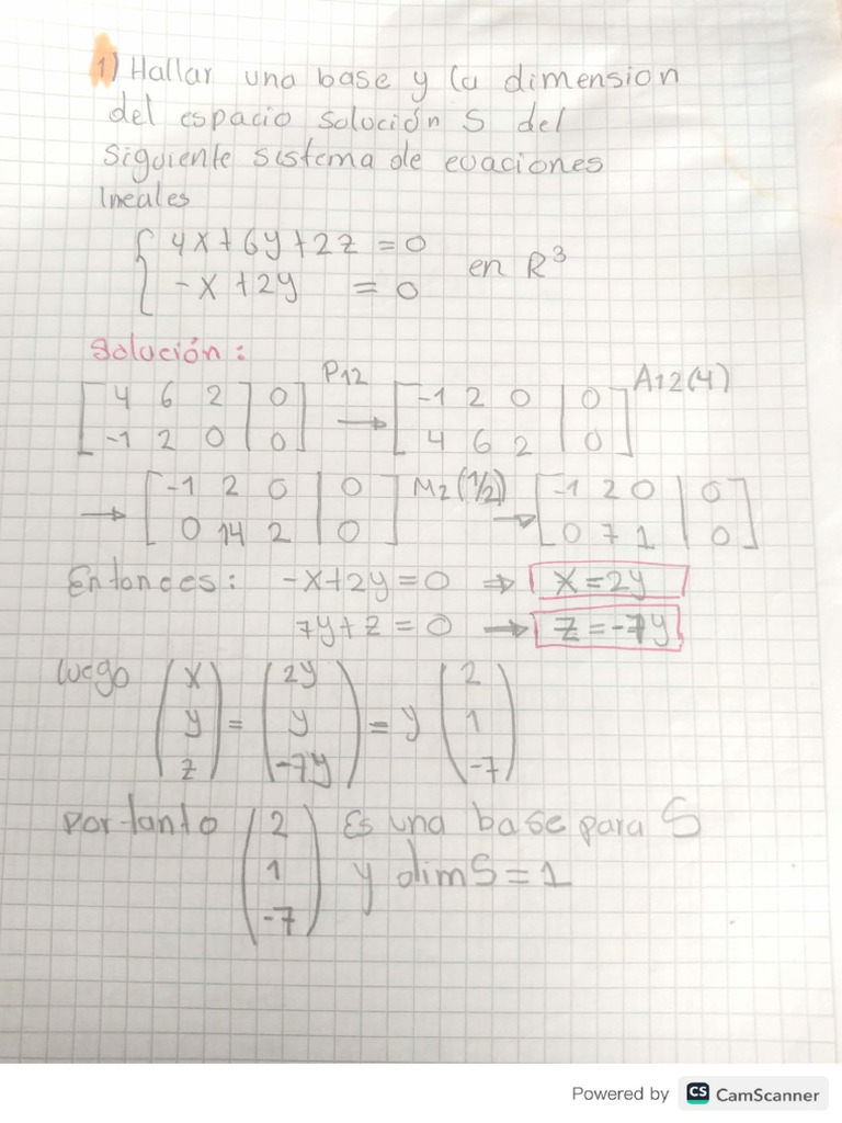 Álgebra Lineal. Transformación Lineal | PDF