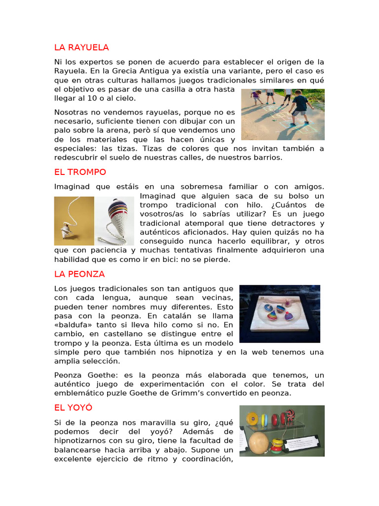 Juegos Tradicionales: Rayuela y Más | PDF
