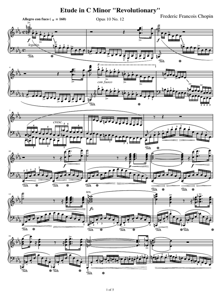 Chopin Revolutionary Etude Op.10 No.12 | PDF | Musical Compositions | Classical Music