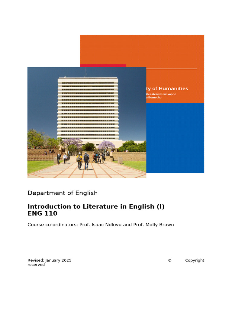 ENG 110 Study Guide Updated 5 February 2025 | PDF | Lecture | Human ...