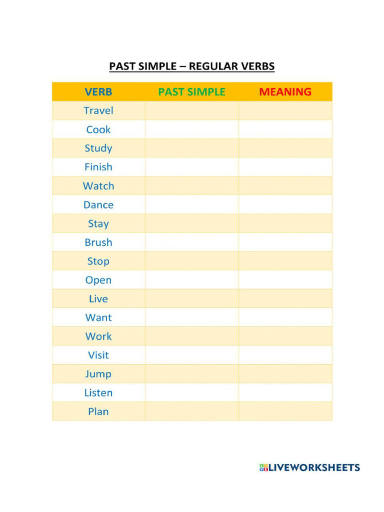 Past Simple WS 04 | PDF