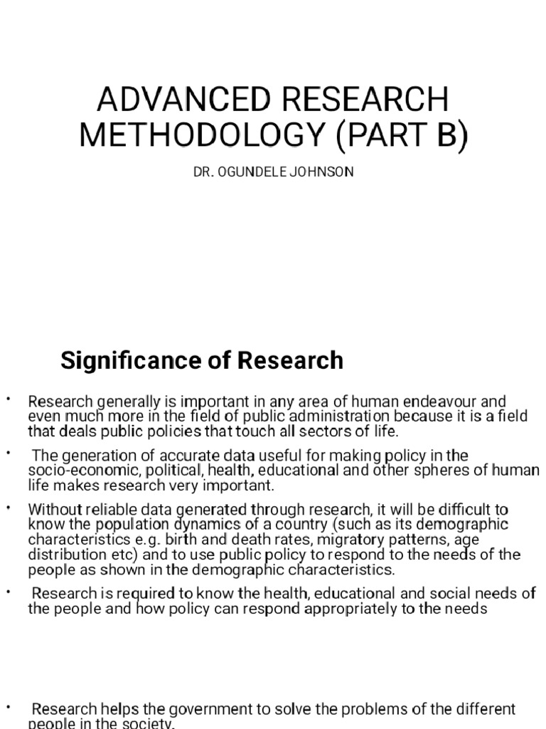 Advanced Research Methodology (Part B) - Phoenix | PDF