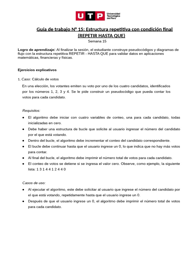 Guía de Pseudocódigos y Bucles | PDF | Algoritmos | Informática teórica