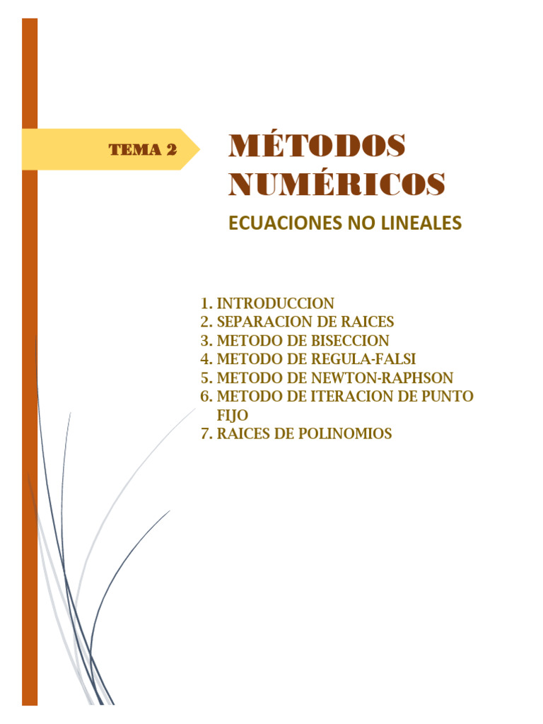 Met Num Ecua No Lineales | PDF | Ecuaciones | Matemática Elemental