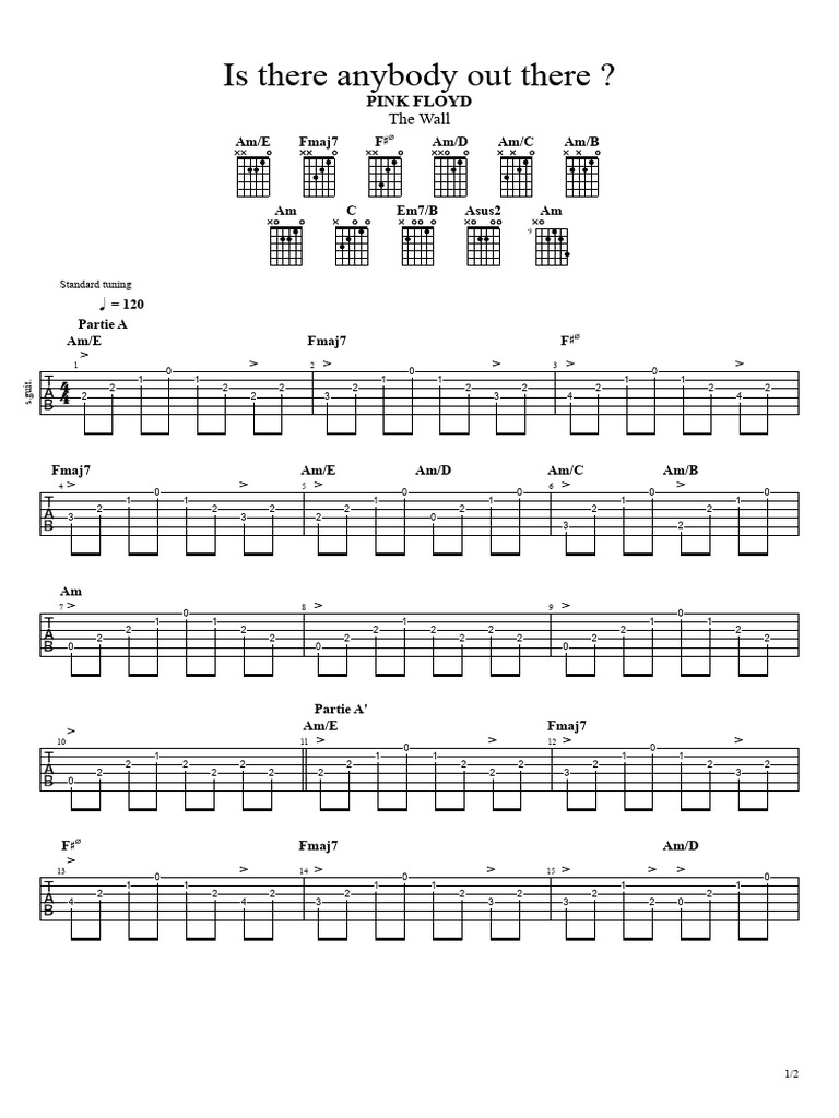 "Is There Anybody Out There? Lyrics" | PDF | Songs Written | Song ...