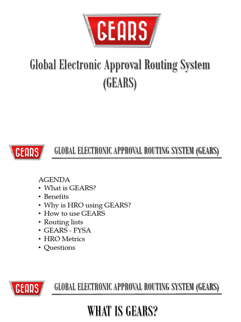 Gears Hro Supvr Crs | PDF | Routing | Information Technology