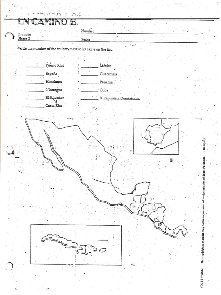 Mapa+practica+paises+del+mundo+hispano | PDF