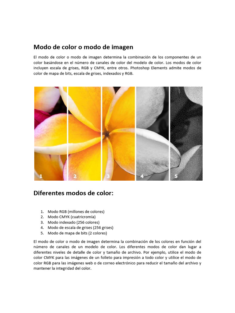 Diferentes modos de color | PDF | Color | Modelo de color Rgb