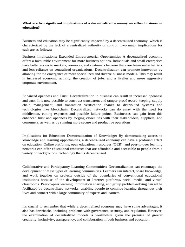 Answer Oncomputer Science Question | PDF | Decentralization | Collaboration