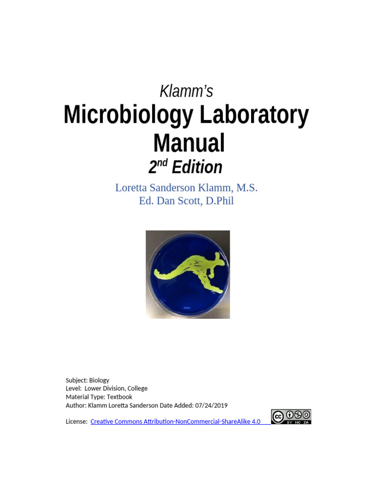 Microbiology Laboratory Manual Overview | PDF | Growth Medium ...