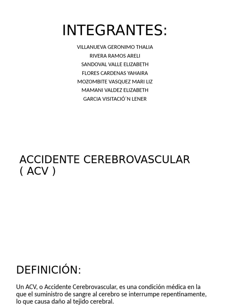 Acv Isquemico y Hemorragico | PDF | Carrera | Isquemia