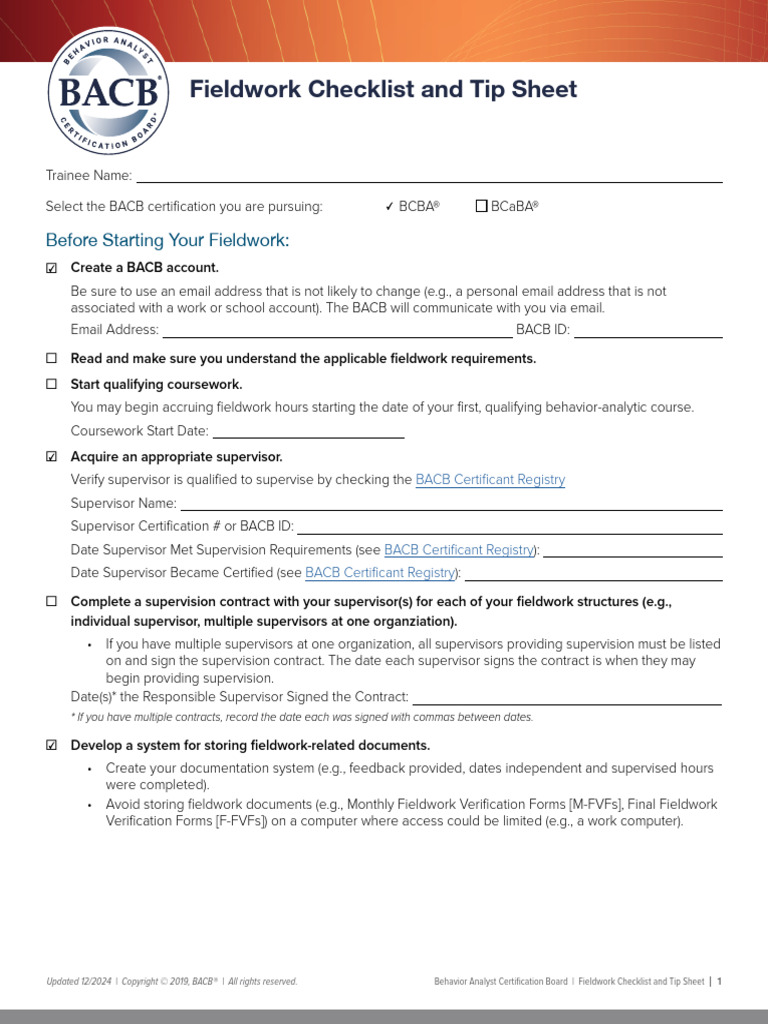 Fieldwork Checklist and Tip Sheet 241227 A | PDF | Field Research