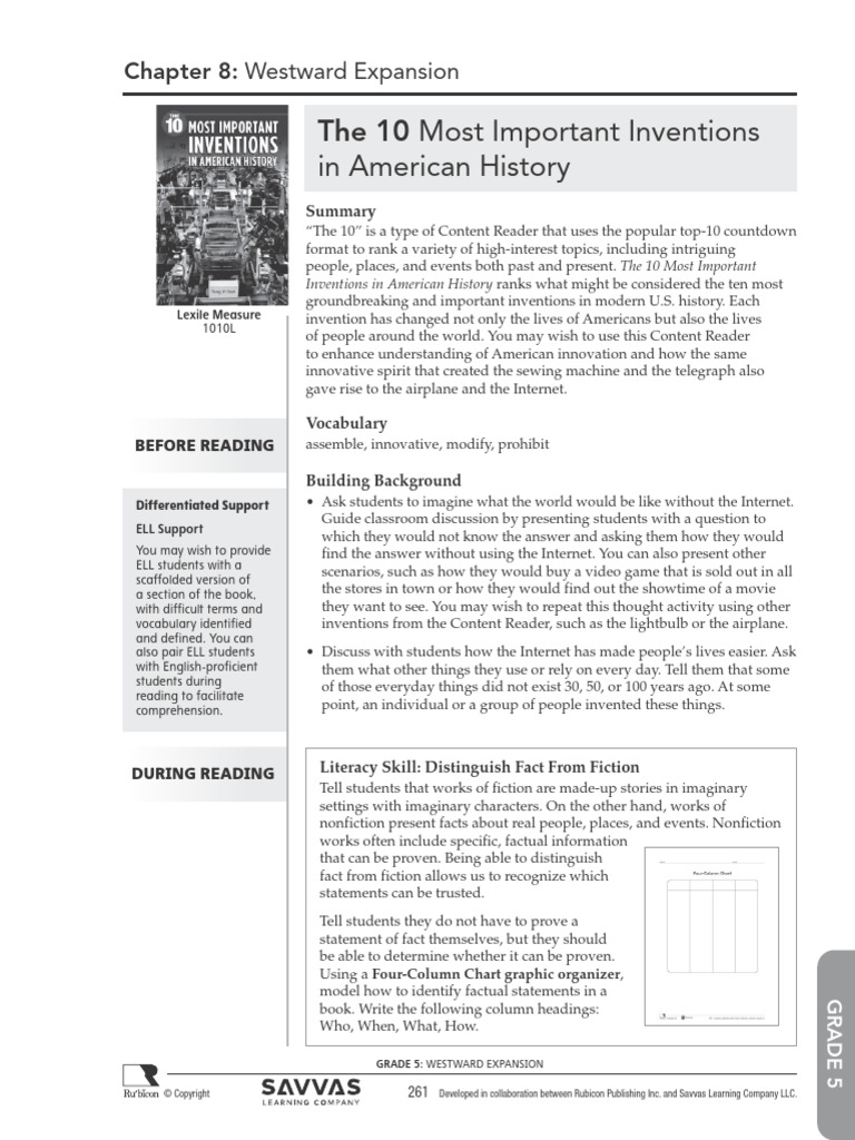 Chap 8- 10 Most Important Inventions | PDF | Books