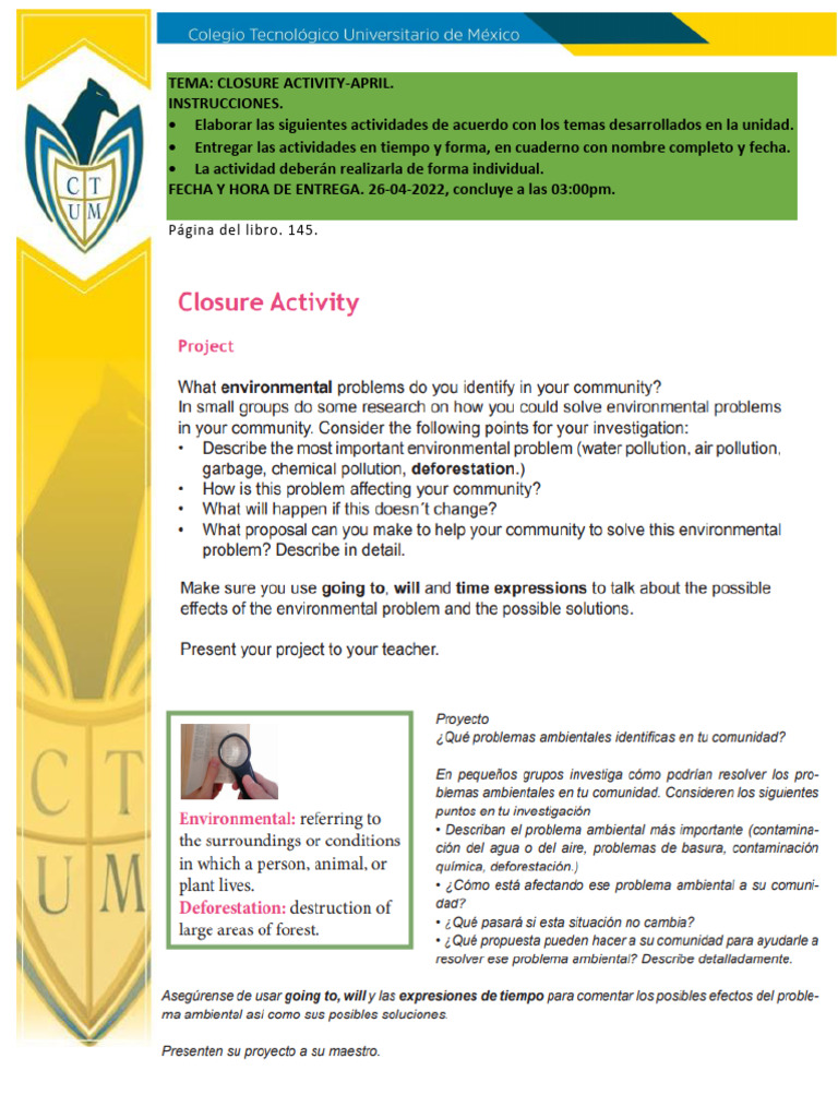 Closure Activity-April. | PDF